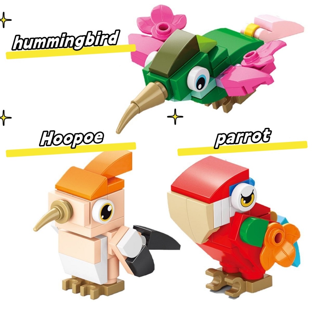 Lele Nano Building Blocks Educational Toys Bird Building Blocks Peacock ...