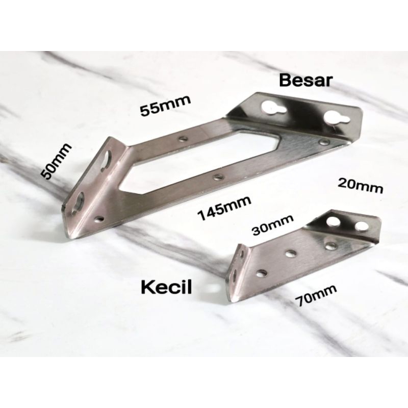 KAYU SIKU Stainless Steel Plate Elbow Triangle Frame Stainless Steel ...