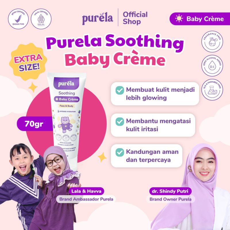 Purela Soothing Baby Creme 70 gr - Cream for treating itching, prickly ...