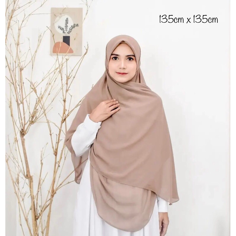 Oval rectangular Hijab size 115x115 and 135x135 / malay Oval ...