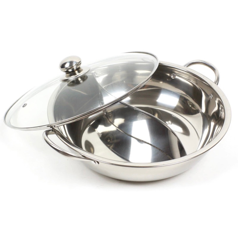 28cm Glass Lid shabu shabu Pot/shabu steamboat hotpot | Shopee Malaysia