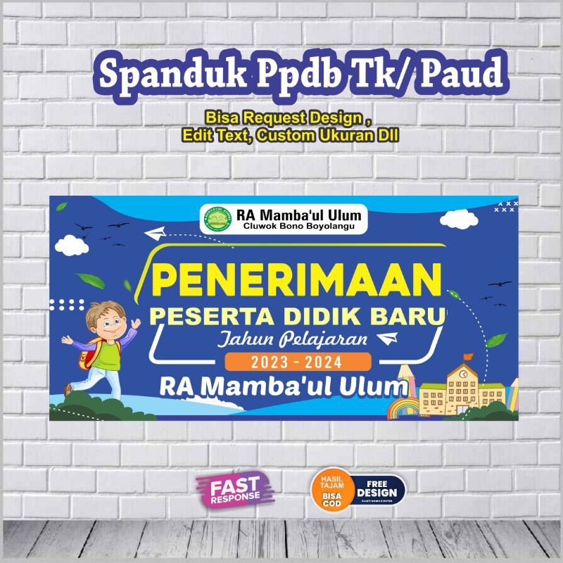 Banner/baner Ppdb Tk/paud custom Design | Shopee Malaysia