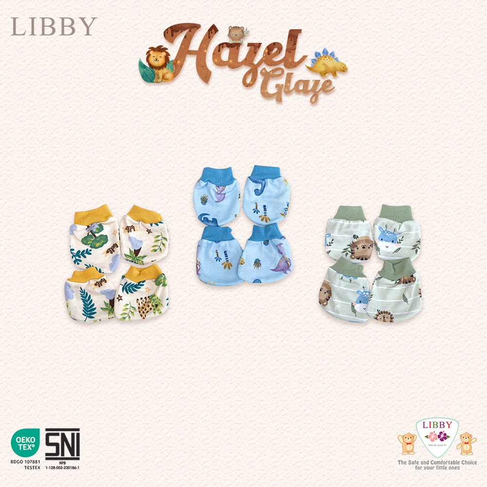 Libby - Hazel Glaze | Baby Gloves And Feet (3 Sets) | Shopee Malaysia