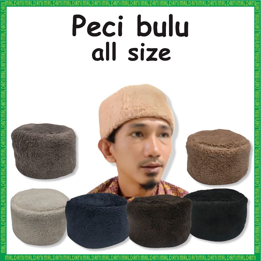 Peci Bulu / Hat Maiyah / Songkok Cak NUN / Trendy Prayer Hat / Peci Cak ...