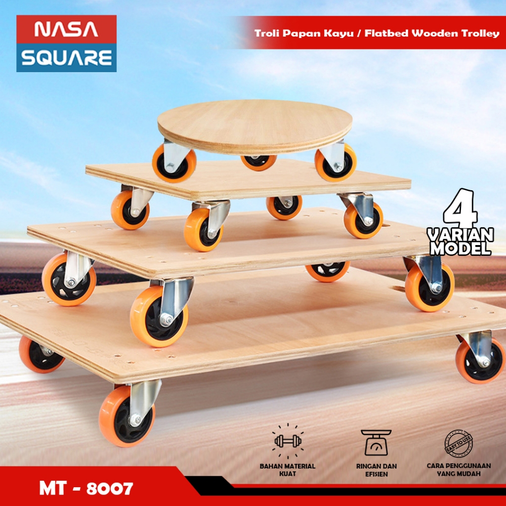 KAYU Goods Transport Trolley/Wooden Trolley/Goods Wheel Trolley - NASA ...