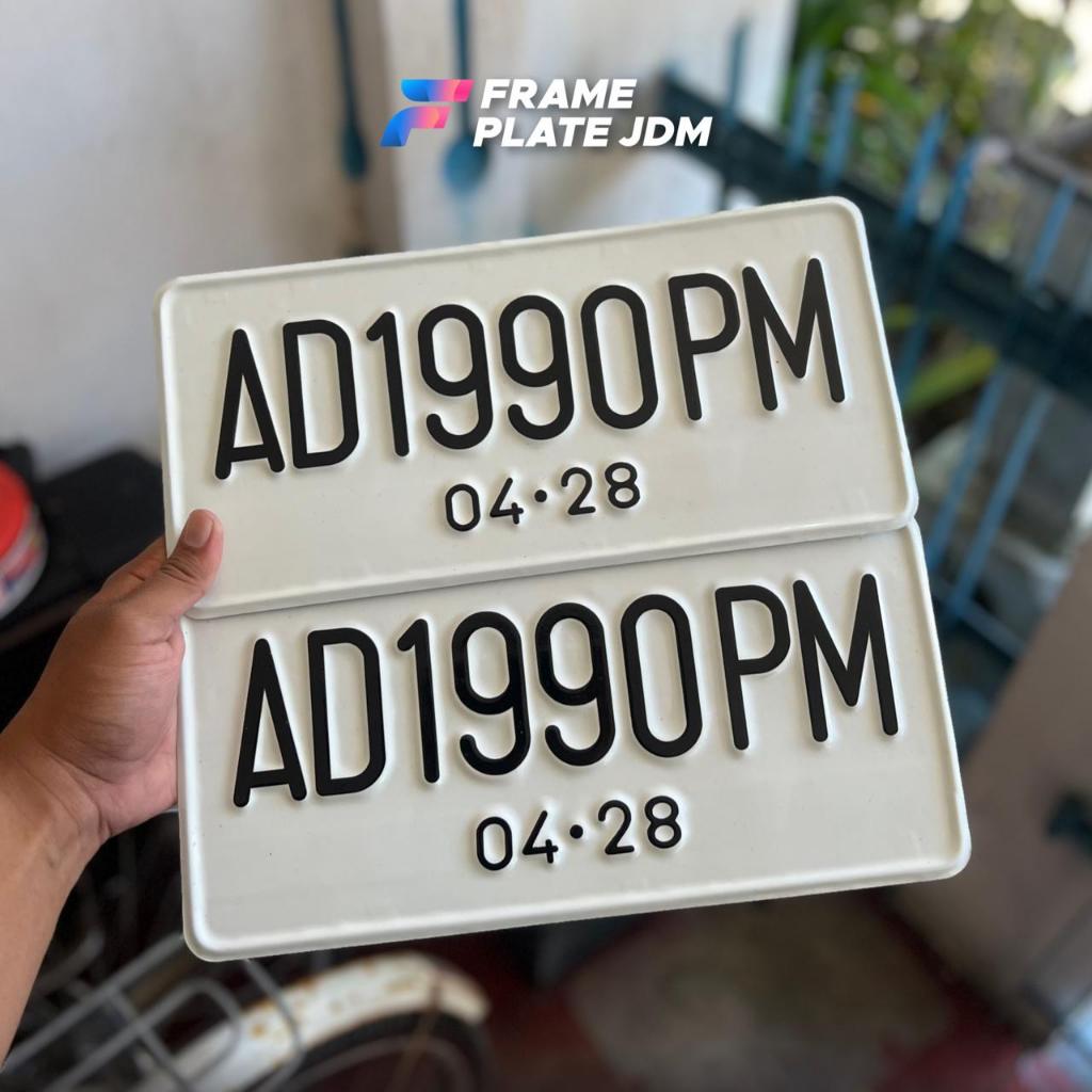 (One Set) JDM Car Number Plate New/Old Font | Jdm Plate Frame | Shopee ...