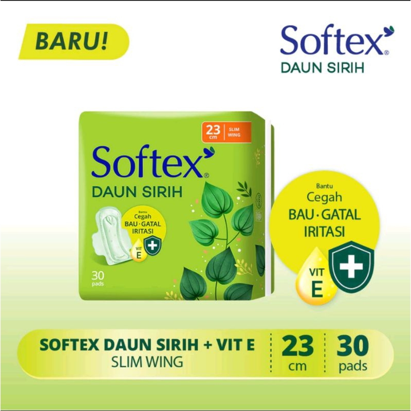 Softex Betel Leaf+Vitamin E Jumbo Pack 23cm Contents 30 Pads - Betel ...