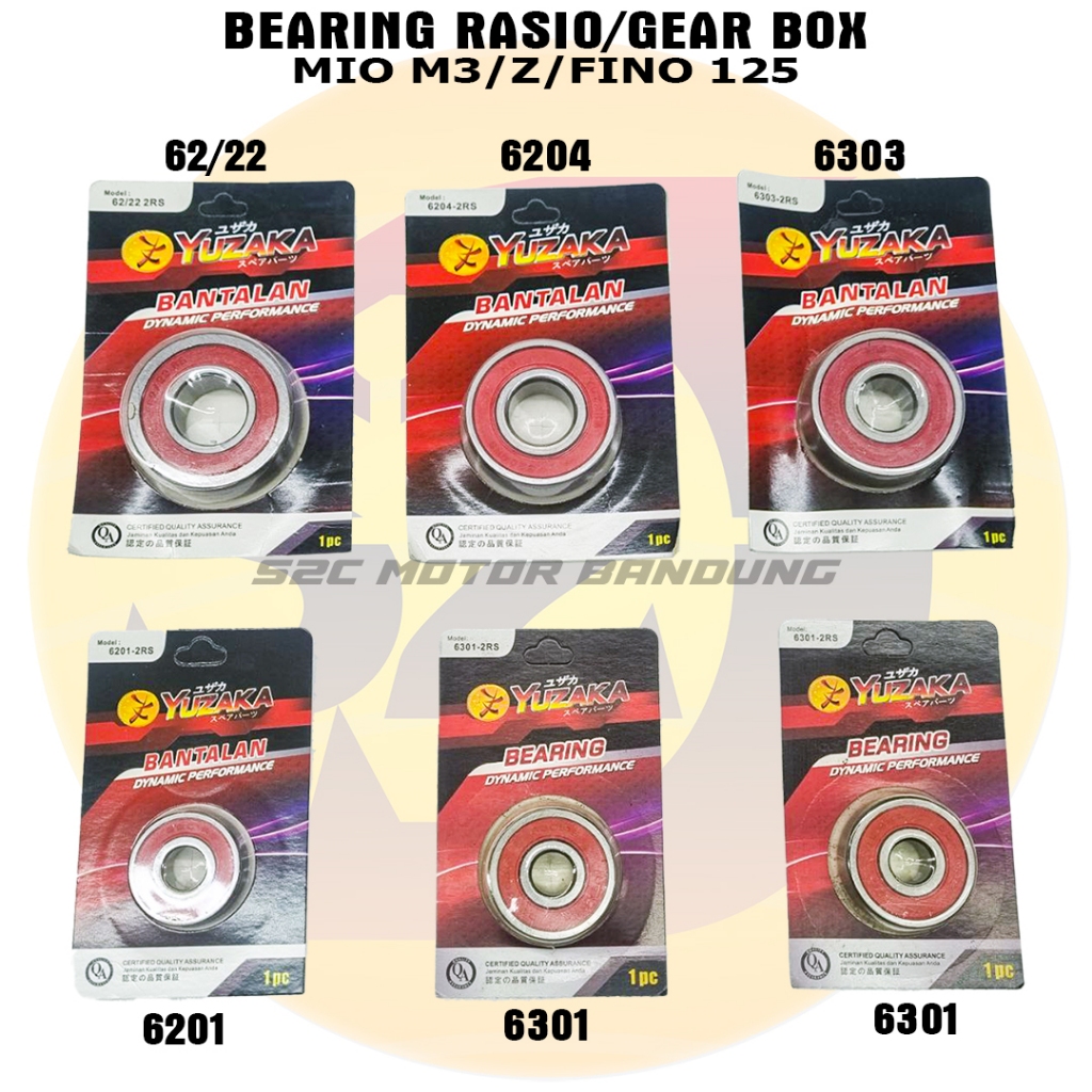 Laher BEARING SET GEARBOX RATIO MIO M3 MIO Z FINO 125 YUZAKA | Shopee ...