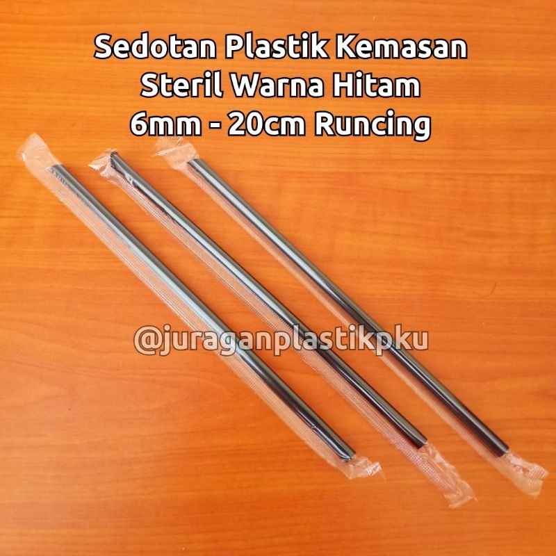 (CONTAINS 300 PCS) Straight Pointed Plastic Straws 6 mm 20 cm Sterile ...