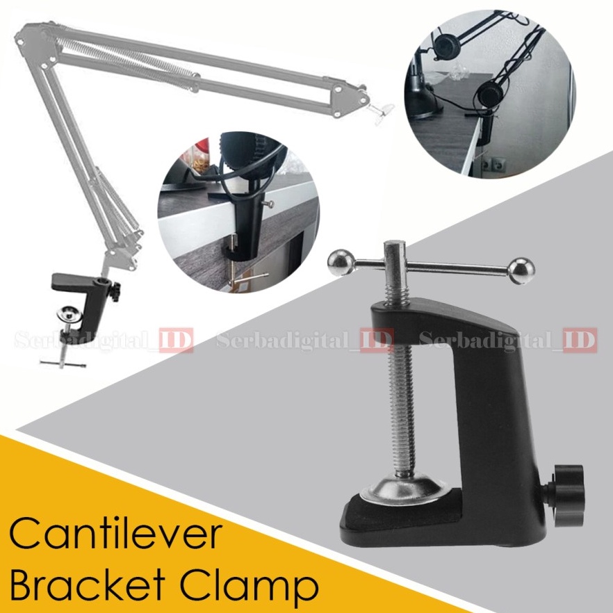 Blessings SHOPEE Mounting Clamp Metal CClamp Table For Mic Stand Arm ...