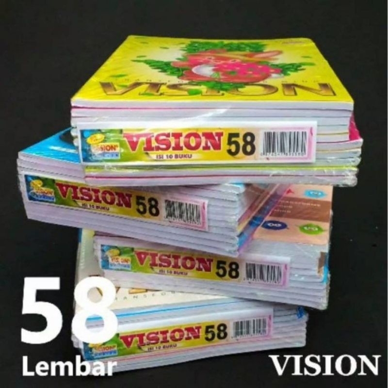 Vision Book 58 Sheets Contains 10 Books | Shopee Malaysia