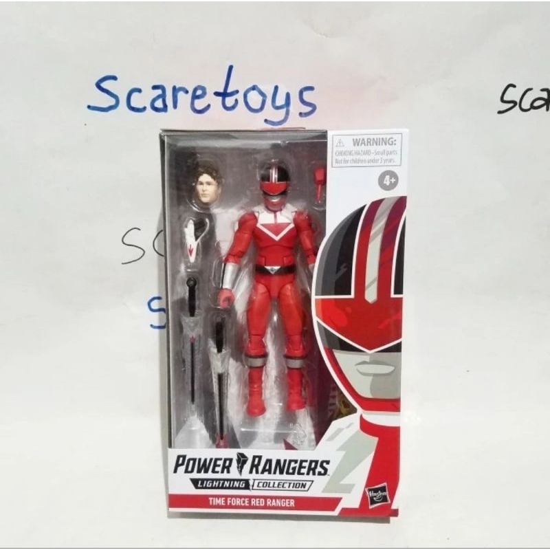 MERAH Hasbro lightning collection power rangers time force red ranger ...