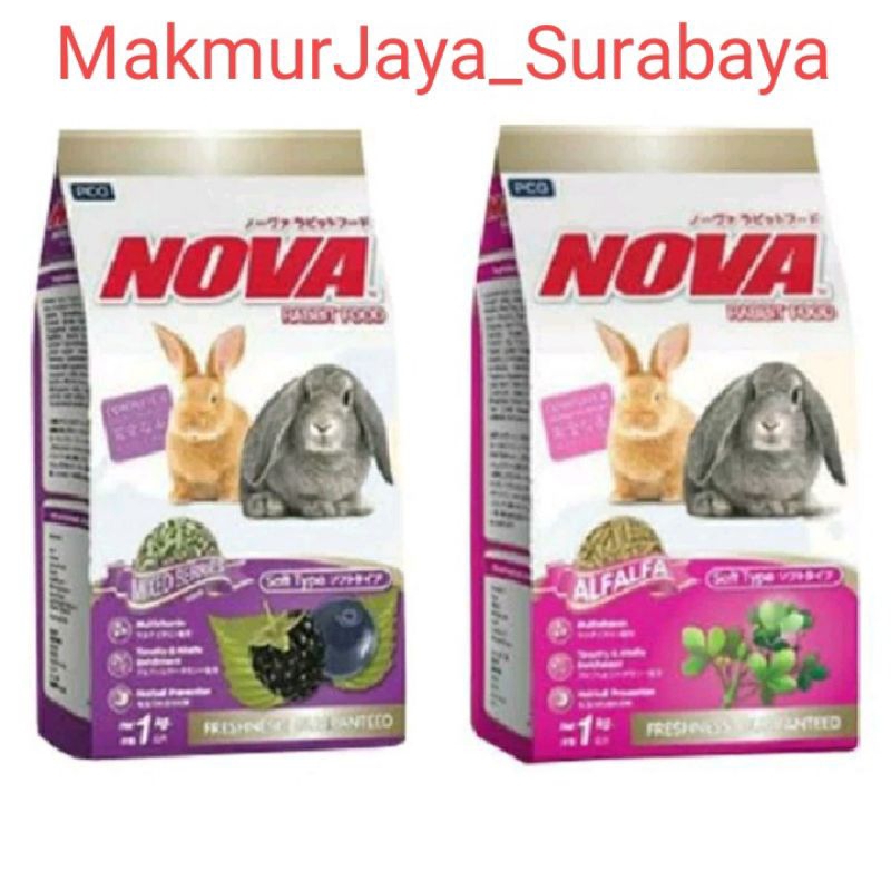 Nova Alfalfa Rabbit Feed/Mixed berries @1kg Fresh pack (Original ...
