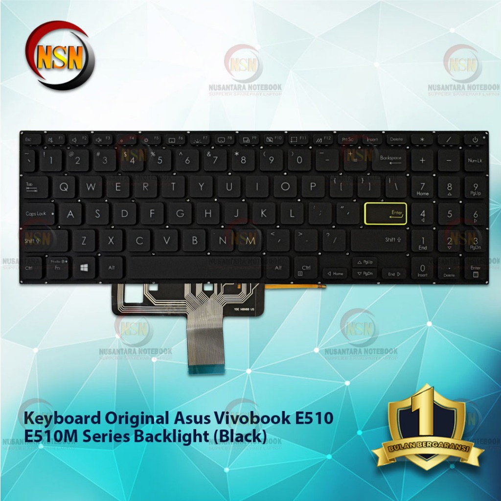 Original Vivobook E510 Backlight Laptop Keyboard (Black) | Shopee Malaysia