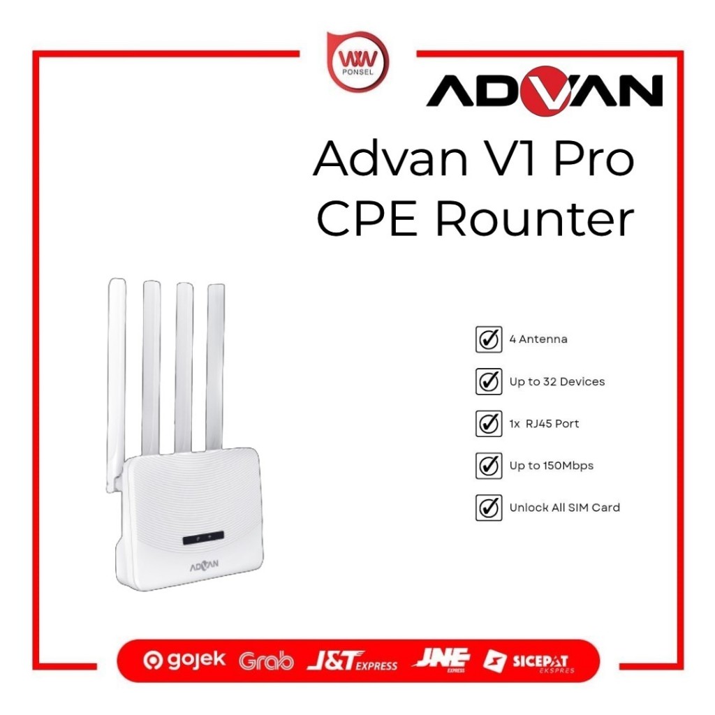 Advan CPE V1 Pro Modem + WIFI + Router 4G LTE Unlock Operator | Shopee ...