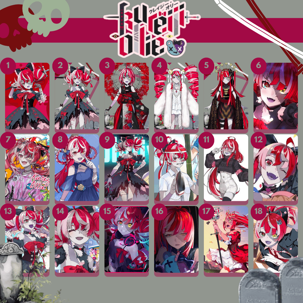 Photocard VTUBER - HOLO ID GEN 2| 《 Ver. Holoro 》 | 【Kureiji Ollie Anya ...