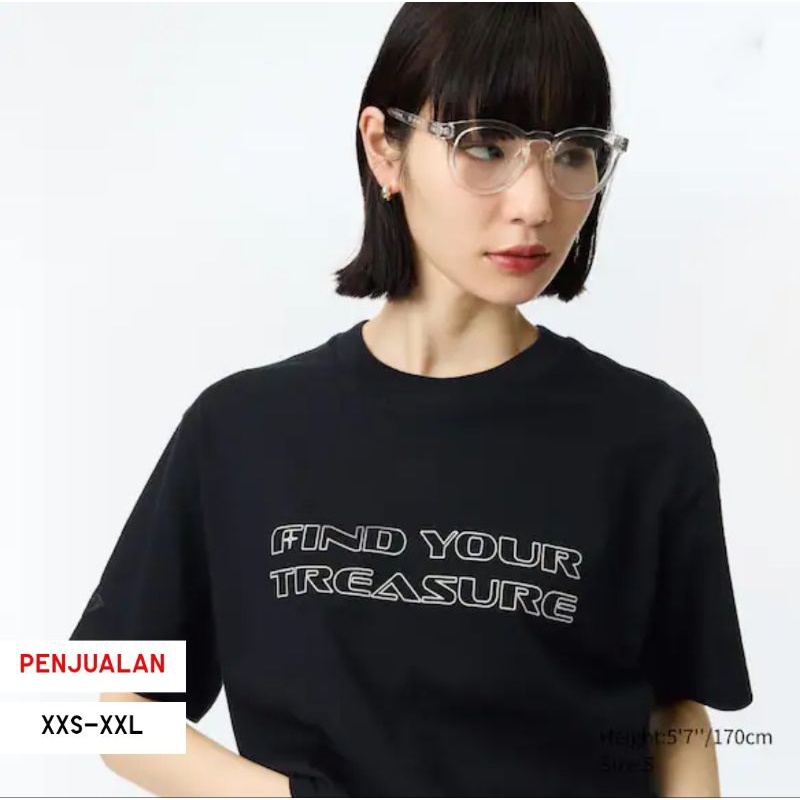 HITAM Uniqlo Find Your Treasure UT New 2024 T-Shirt - Black | Shopee Malaysia