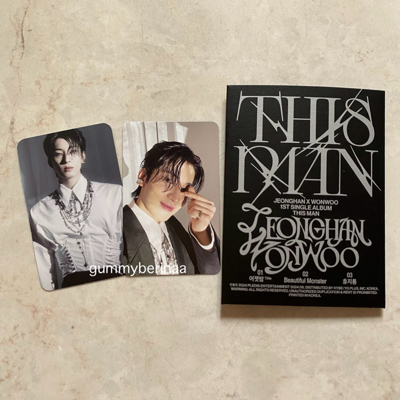 Svt SEVENTEEN JXW JEONGHAN X WONWOO THIS MAN WEVERSE ALBUM WONWOO SET ...