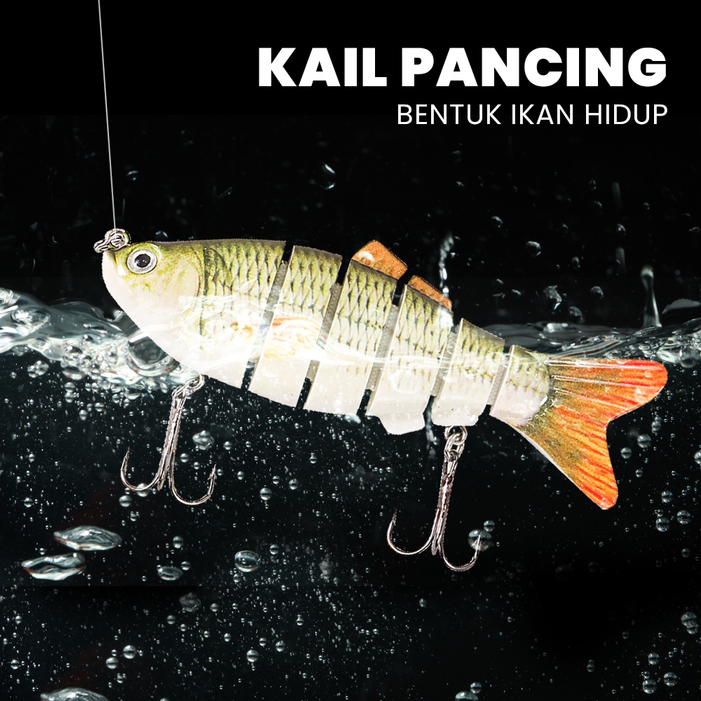 Live Fish Shape Fishing Hook With Motion Joint Resembling Real Fish ...