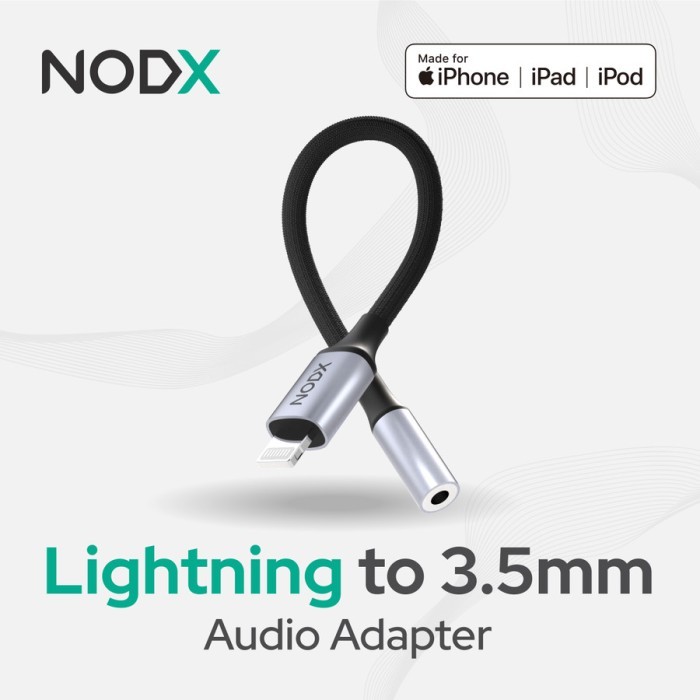 Nodx Adapter/Converter Lightning to Jack 3.5mm Audio (MFI) | Shopee ...