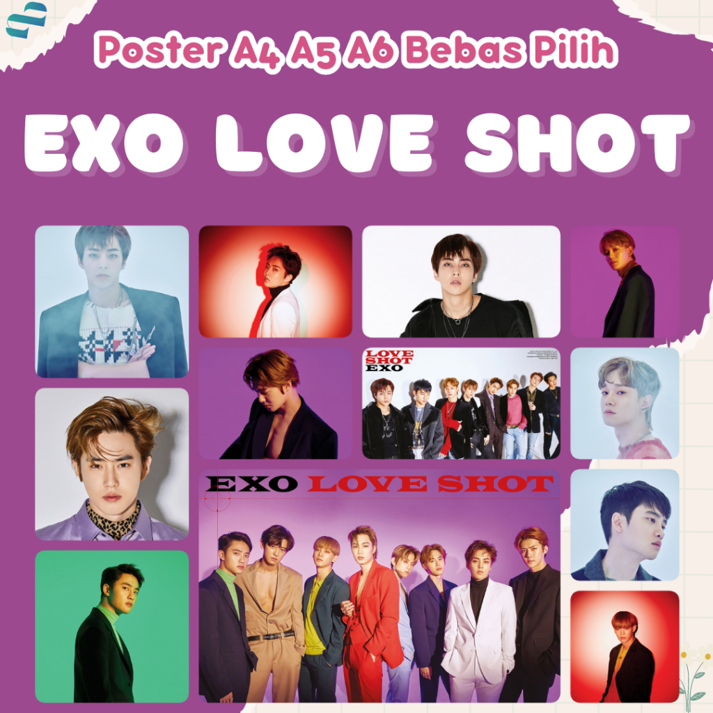 Exo Love Shot Poster (Part 1) - Kpop A4 A5 A6 Poster | Shopee Malaysia