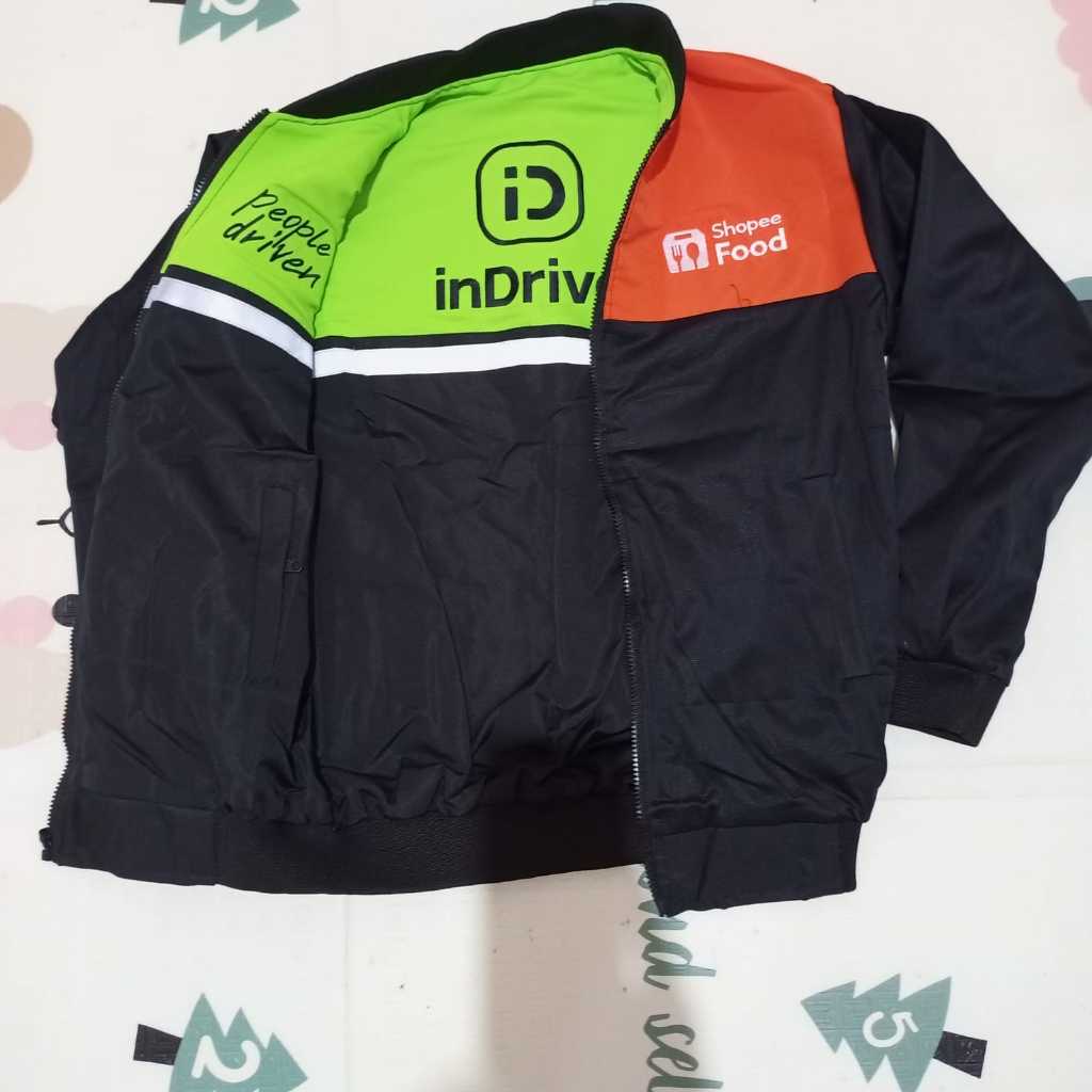 HITAM Jacket INDRIVE SOPI READY SIZE JUMBO 4XL Half Black REAL PICT ...