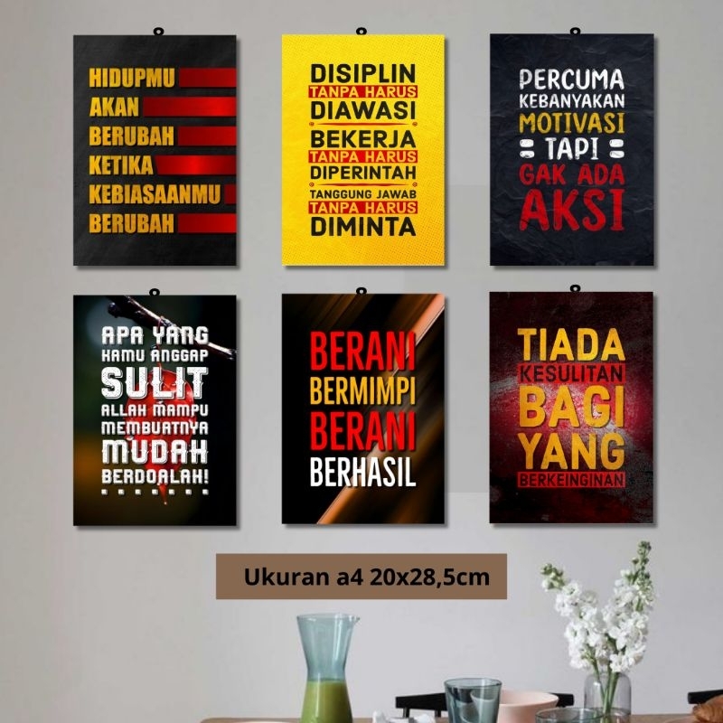 KAYU Motivational words A4 (20x28,5cm) wooden posters and wise words ...