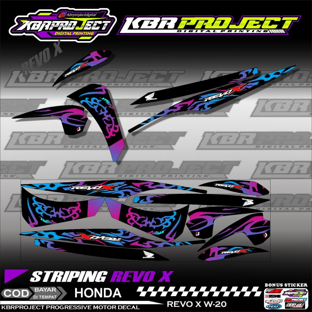 Revo X Sticker STRIPING PREMIUM Cool Motorcycle LIS Variation REVO X ...