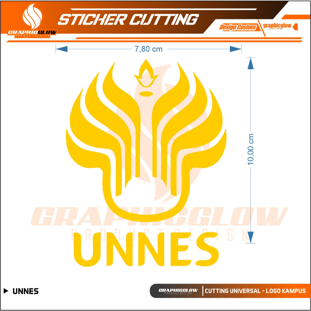 Unnes UNIVERSITY LOGO CAMPUS STICKER CAR GLASS STICKER HP LAPTOP BOOK ...