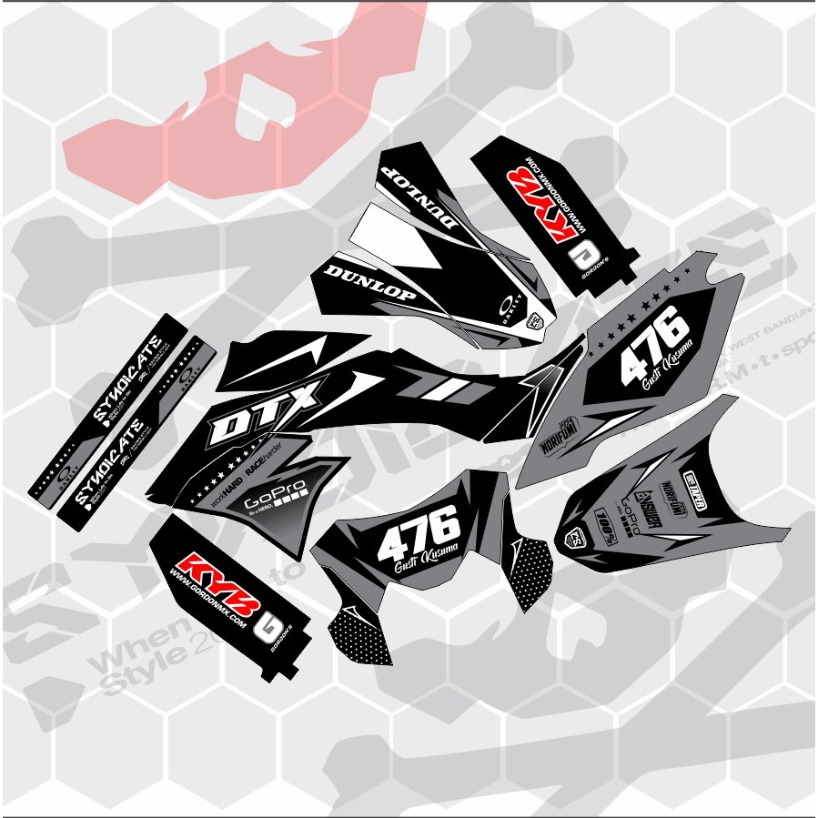 Decal/sticker D'Tracker / WR155/Gordon/ CRF / KLX BF full body (Can ...