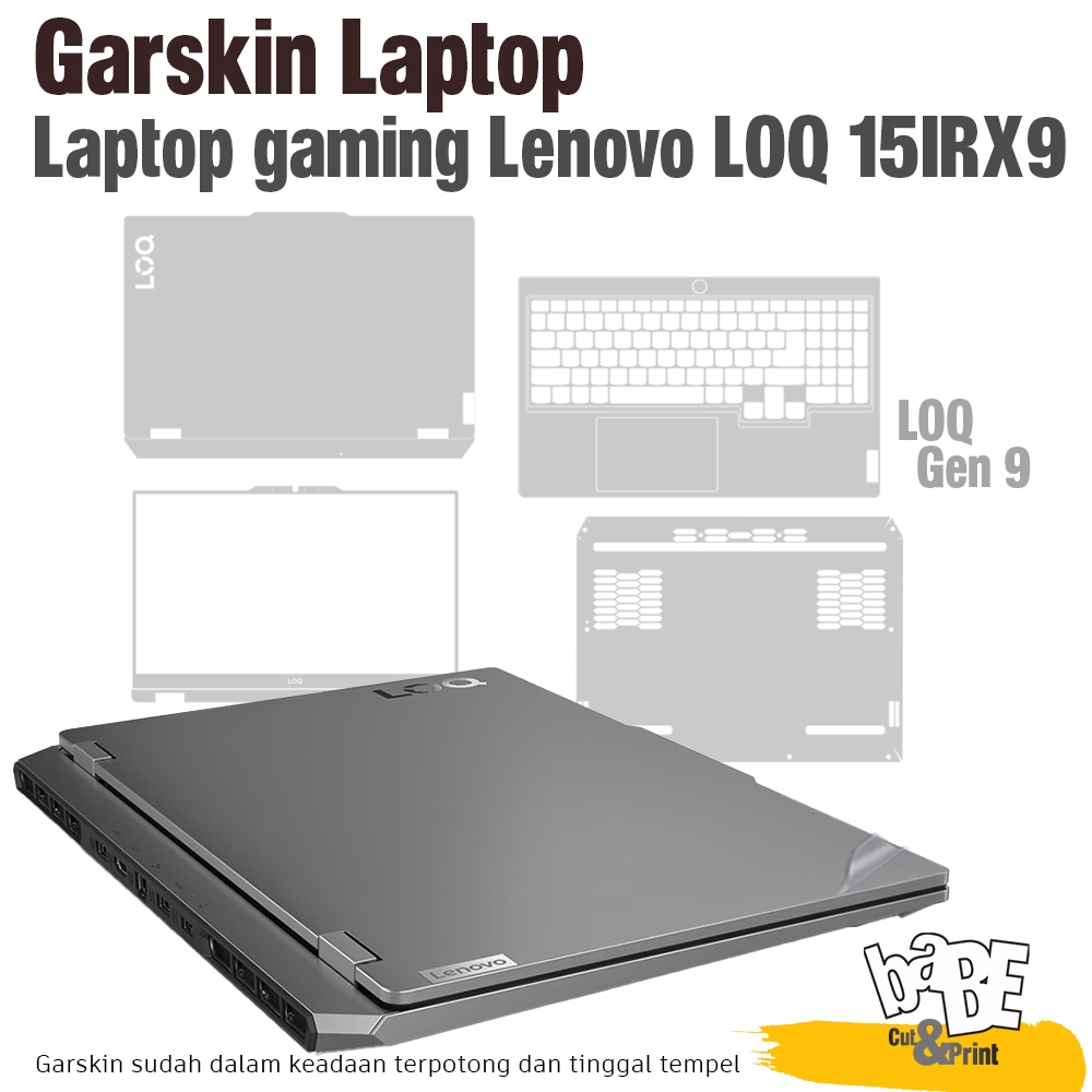 Garskin Laptop Lenovo LOQ 15IRX9 15ARP9 15IAX9 all skin LOQ 15 Gen 9 ...