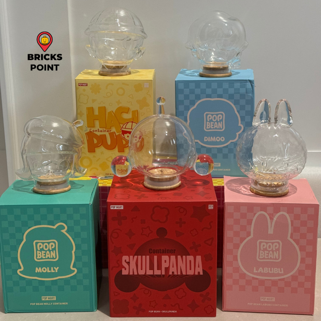 POP BEAN CHARACTER GLASS CONTAINER JAR - ORIGINAL POP MART COLLECTION ...