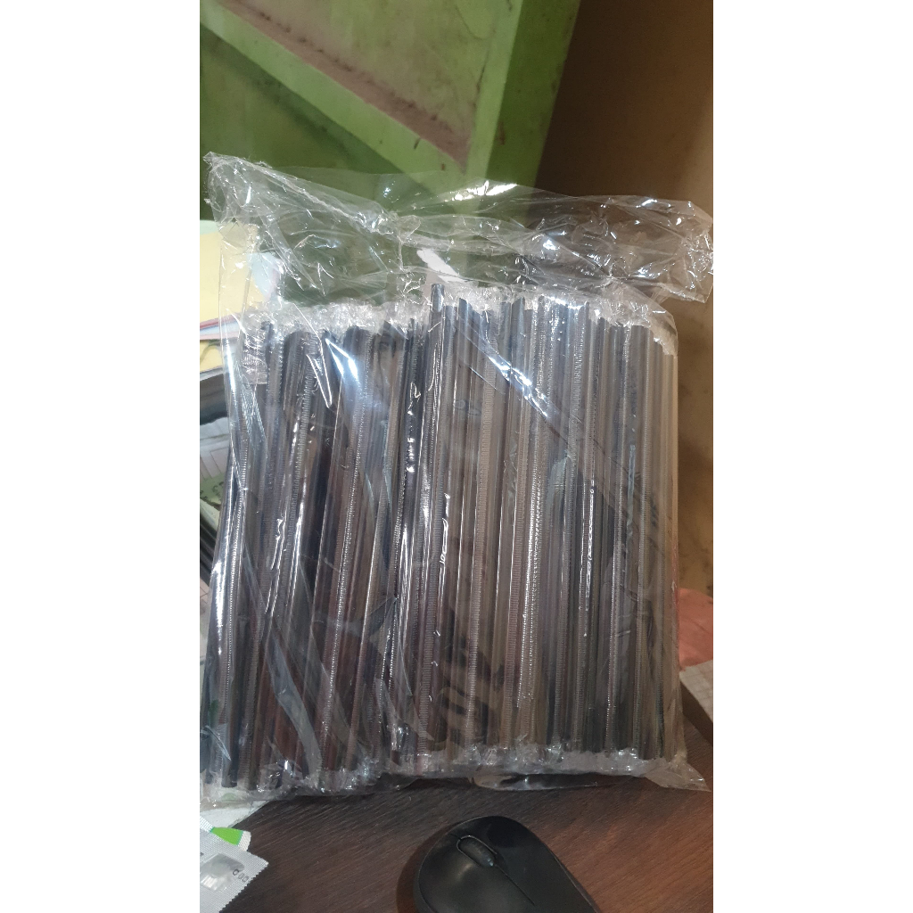 HITAM Hygienic Pointed Straws 620 Plastic Wrap: Black = This Price ...