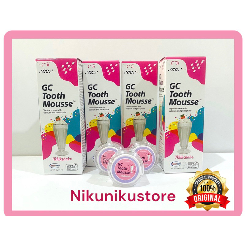 Gc TOOTH MOUSSE Baby MILKSHAKE share in jar 5gr ORIGINAL FREE SPATULA ...