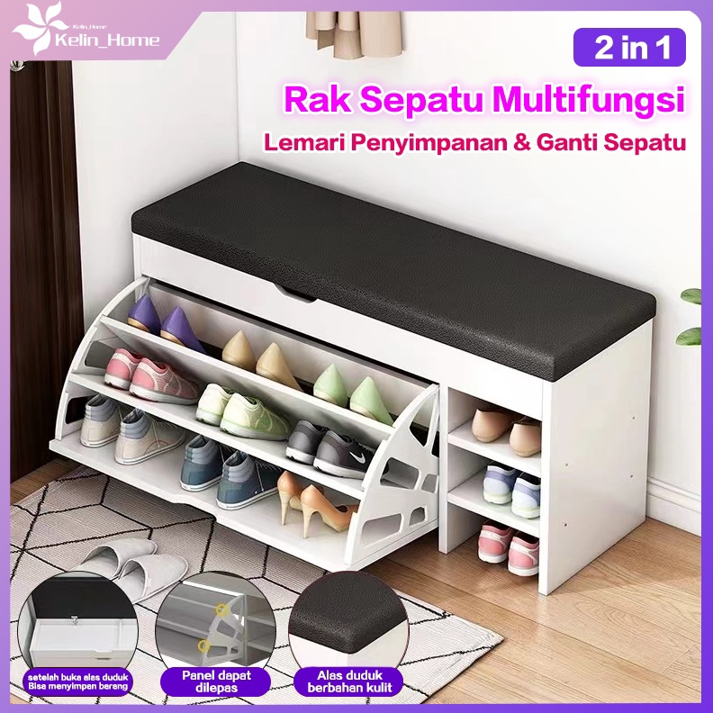 Code S38I Sitting Puff Layer Shoes Sofa Shoe Rack Simple Multi-Level ...