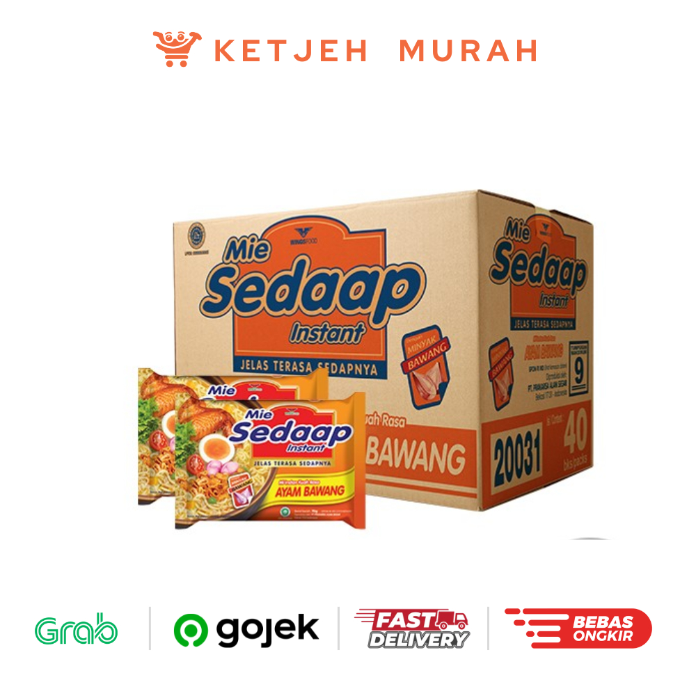 Sedaap Chicken Onion Flavor Instant Noodles 1 Box contains 40 Pcs ...
