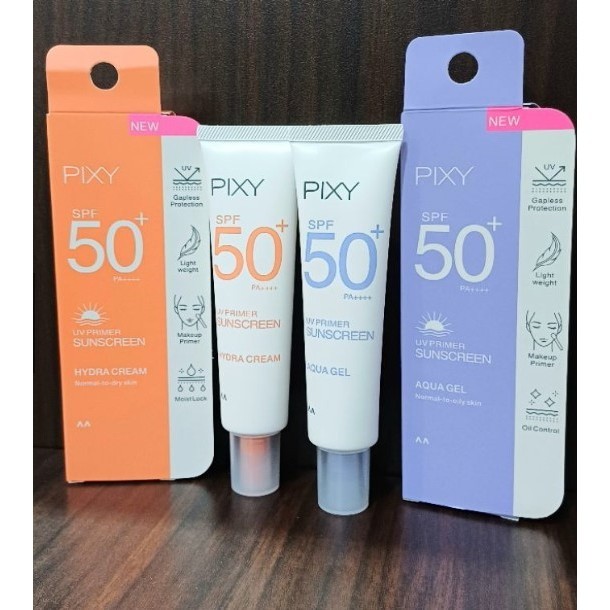 Pixy UV Primer Sunscreen SPF50+PA++++Aqua Gel // Hydra Cream 30gr ...