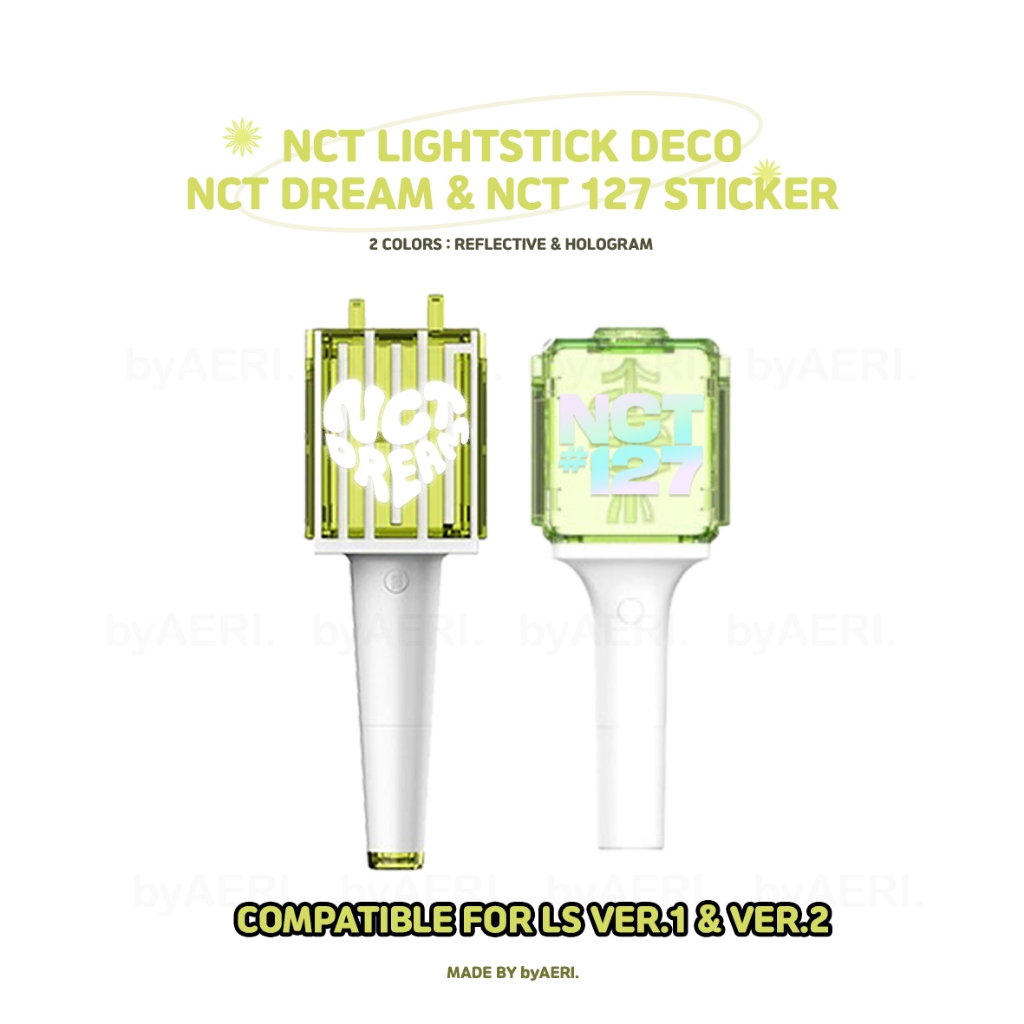 N C T DREAM 127 LOGO LIGHTSTICK DECO STICKER REFLECTIVE HOLOGRAM ...