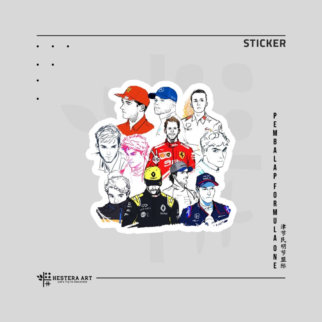 Formula 1 F1 Sticker Laminated Matte Vinyl Sticker | F1 Racer | Shopee ...