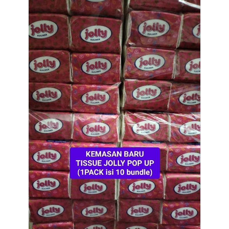 Jolly pop up Tissue 90 gr (1 pack contains 10 bundles) | Shopee Malaysia