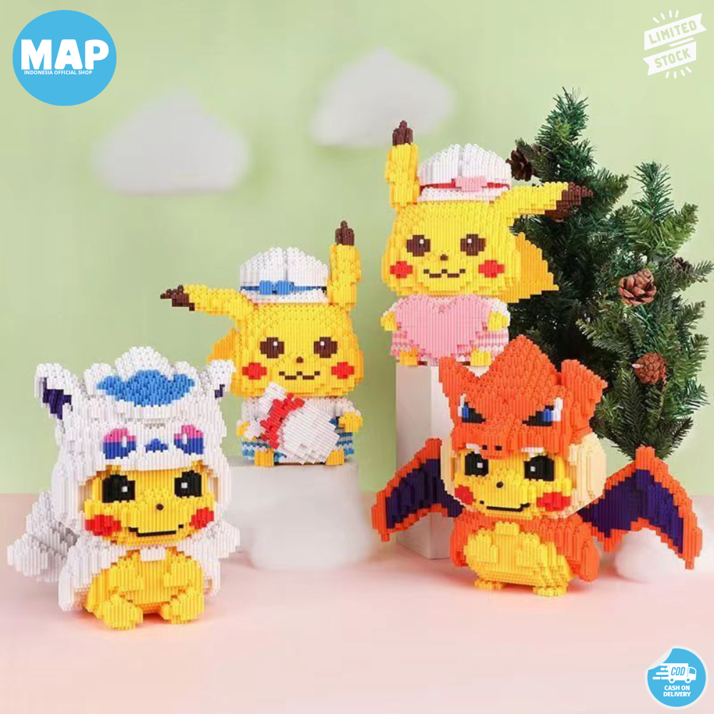Map Nano Building Blocks Pikachu Large Building Blocks 3D Model Toys ...