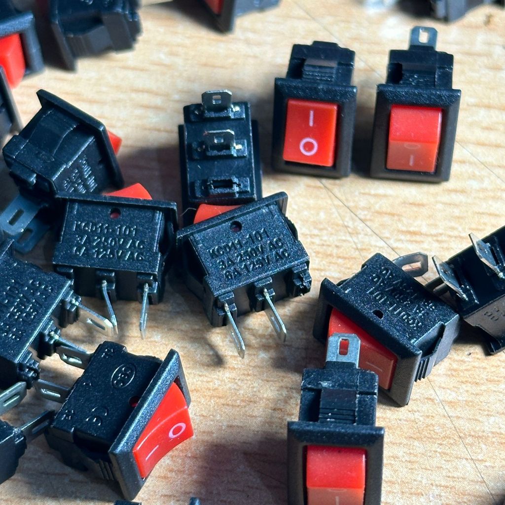 Small Flat Switch 2 Pin Rocker Flat On Off Switch KCD11 Copper | Shopee ...