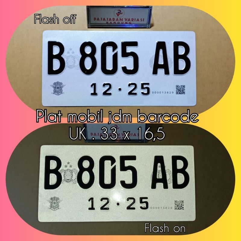 Jdm CAR custom barcode reflective plate next to it | Shopee Malaysia