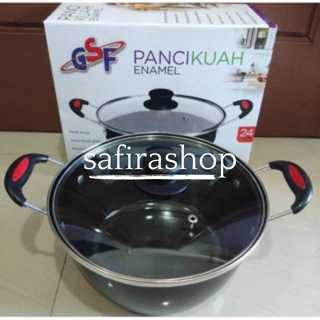 Gsf 4024 24cm sauce pan, gsf enamel glass lid sauce pan, free bubble ...