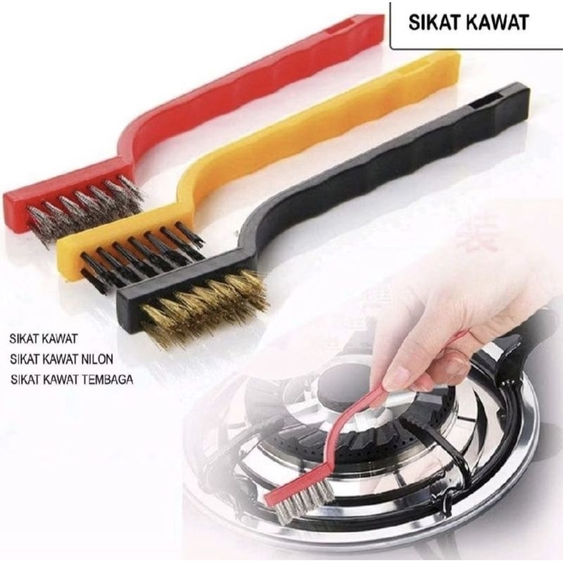 Copper WIRE BRUSH SET Of 3pcs in 1/stove Cleaner/3 in 1 Multipurpose ...