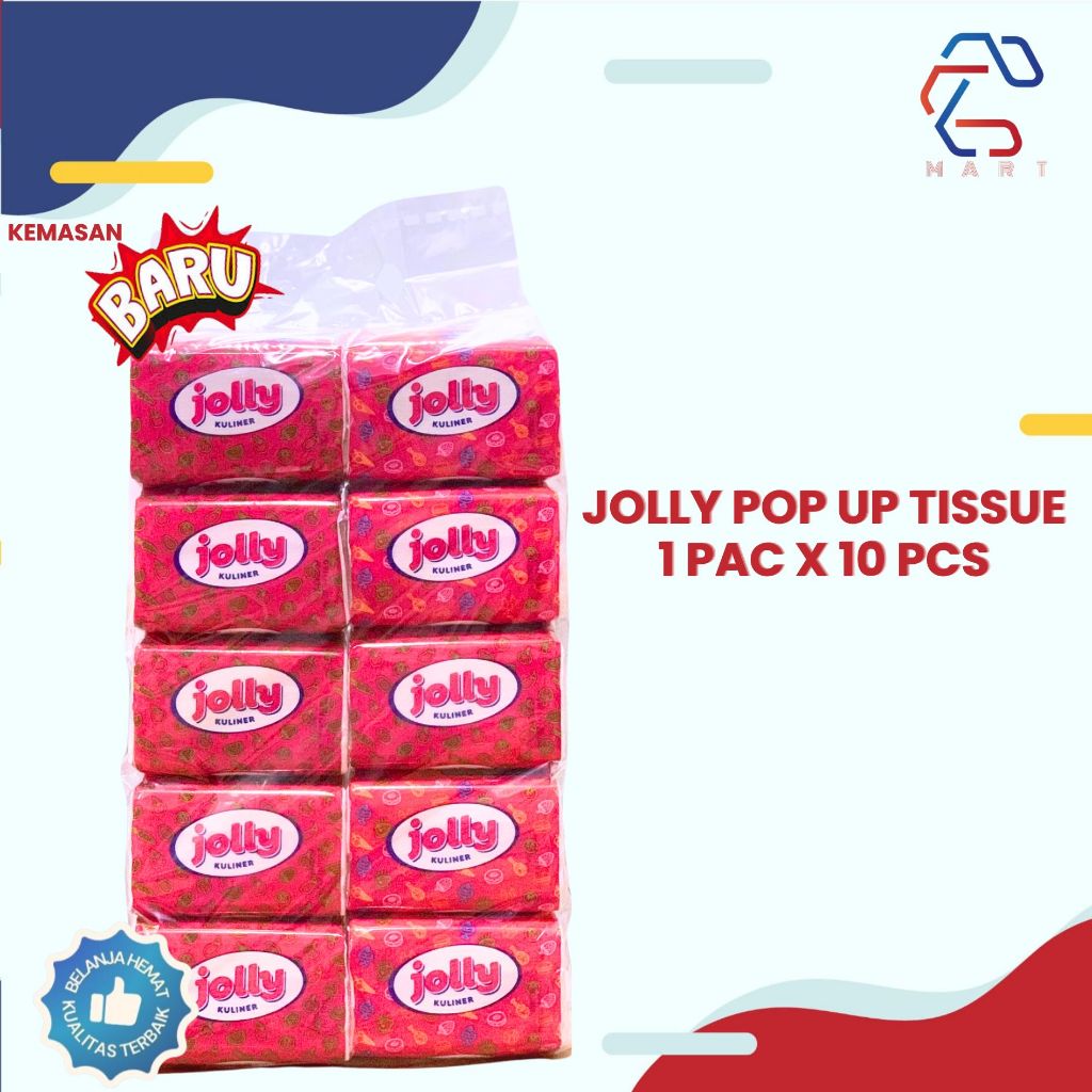 Jolly Tissue Pop Up 1 Pack x 10 Pcs x 200 Sheets | Shopee Malaysia
