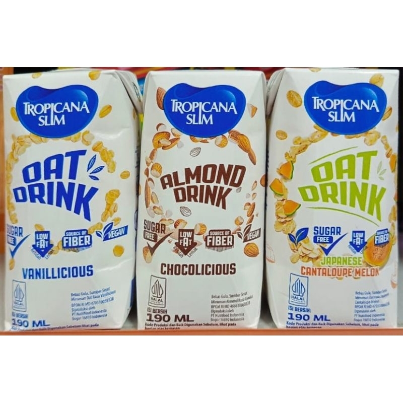 Tropicana SLIM Oat&Almond Drink 190ml RTD | Shopee Malaysia