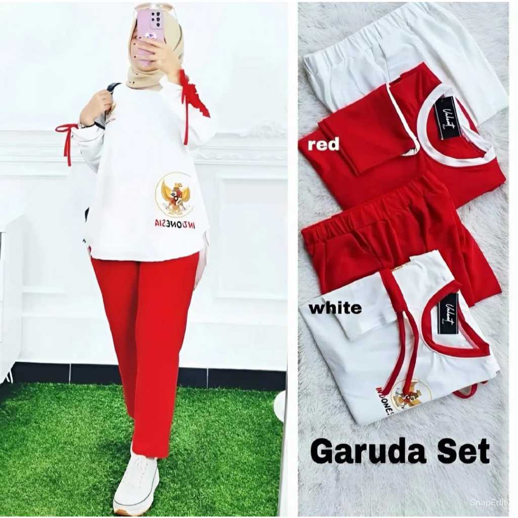 One Set Girls Augustan Uniform Gymnastics Clothes Bju Dirgahayu Sports ...