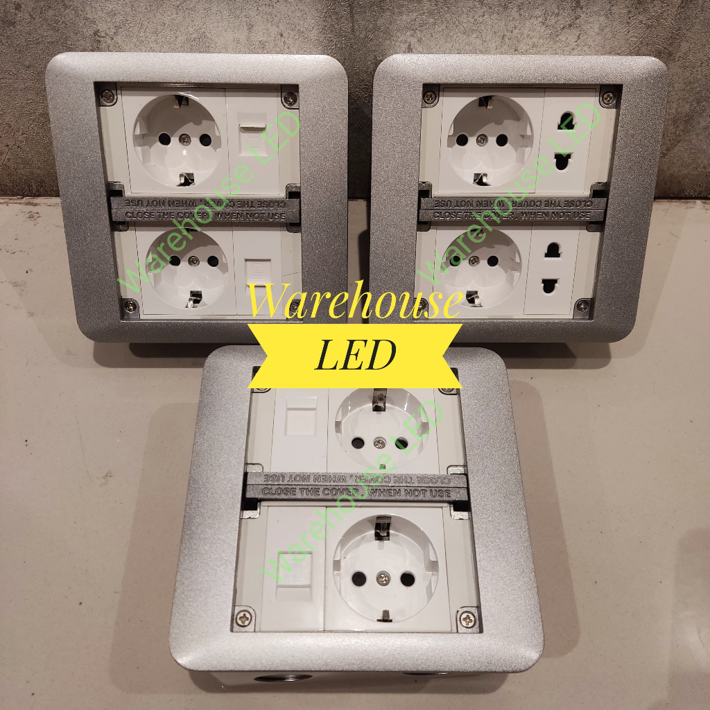Double Duplex Floor Socket Outlet 6 Module 2 Ground+2Pin | Shopee Malaysia