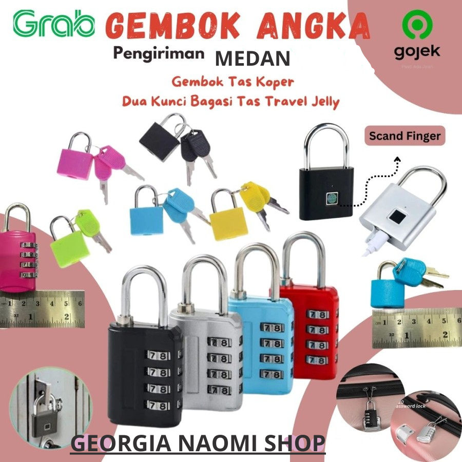 Suitcase Padlock Digit Code Number Safety Mini Padlock Luggage Bag Lock ...